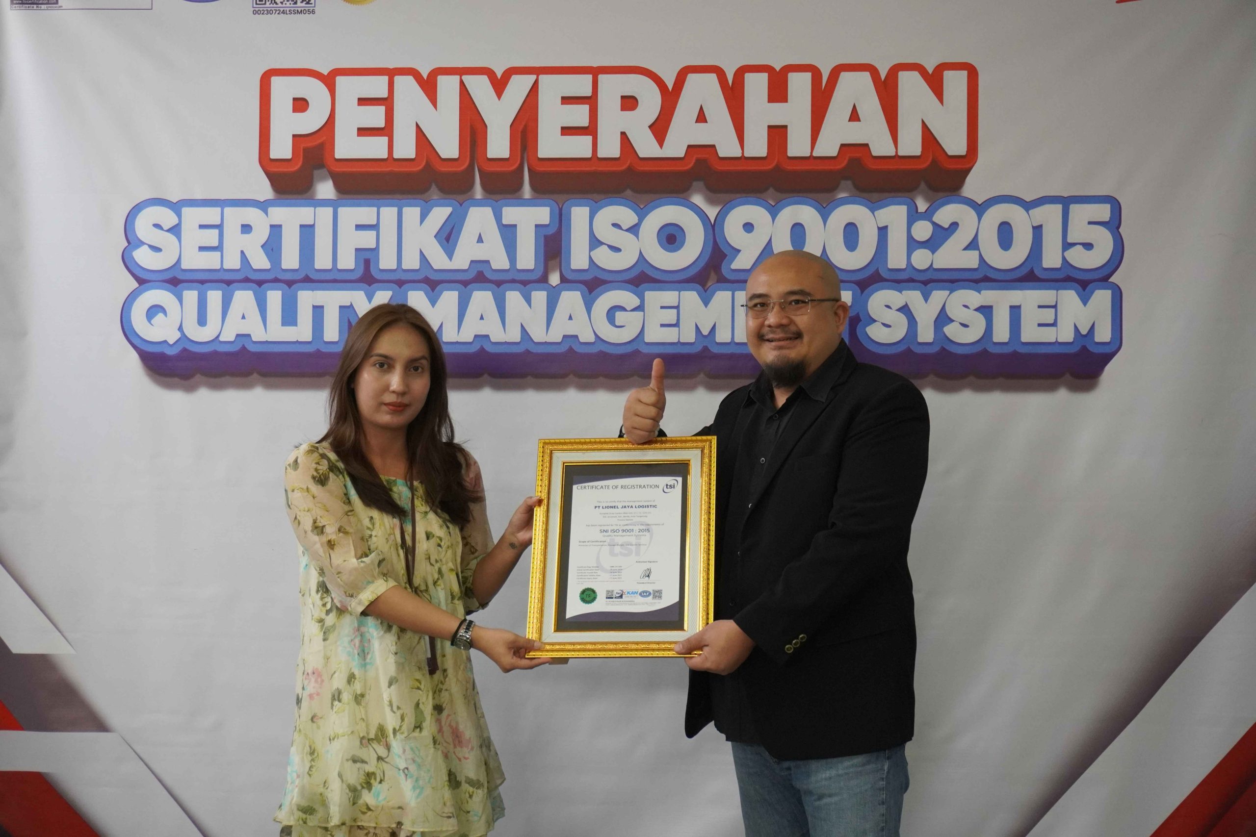 Lionel Group Resmi Tersertifikasi ISO 9001:2015!
